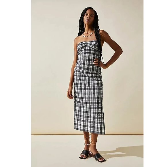 Free People | Dresses | Free People Endless Summer Brandie Plaid Midi ...